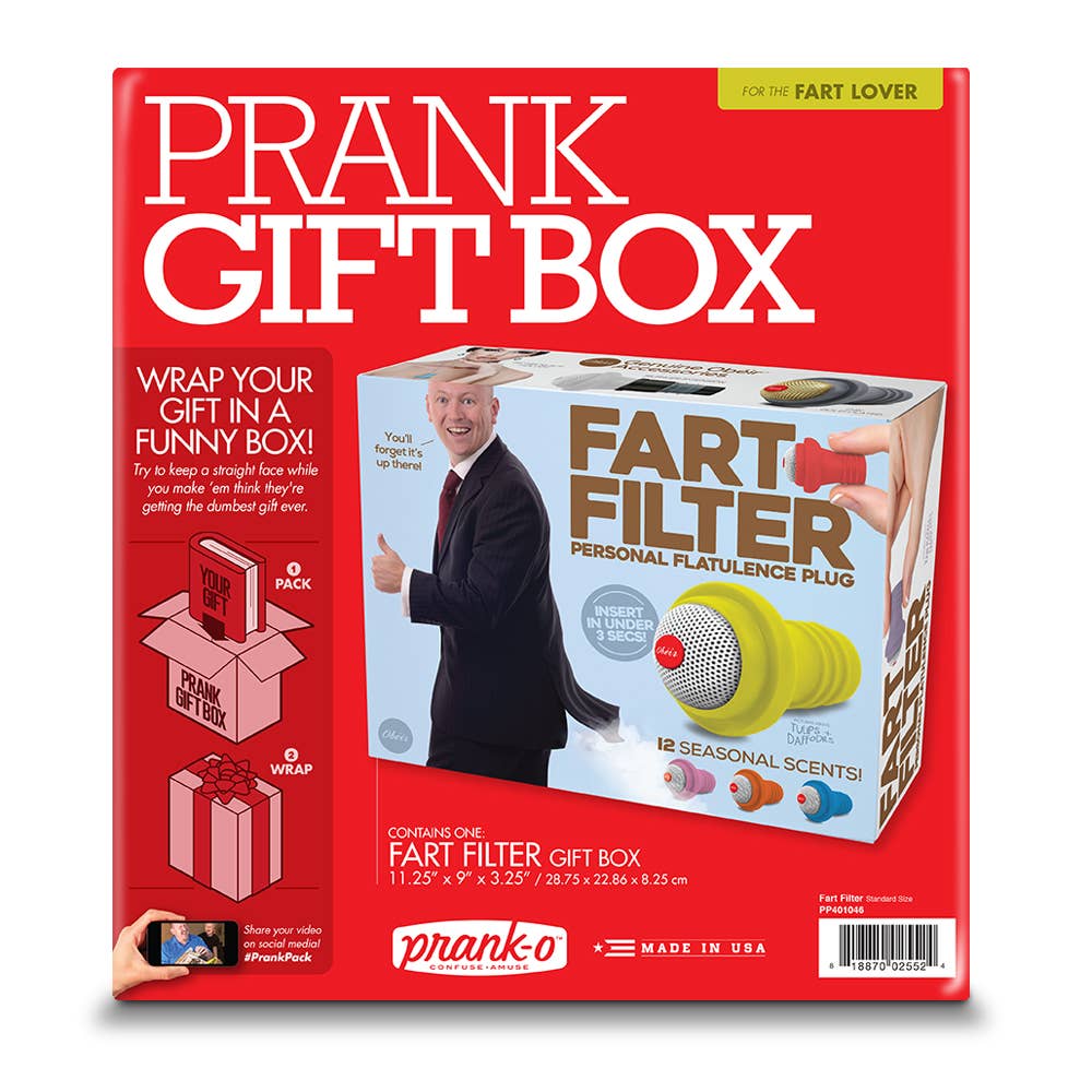 Prank-O - Prank Gift Box Fart Filter: Small – This, That & the ODDer things